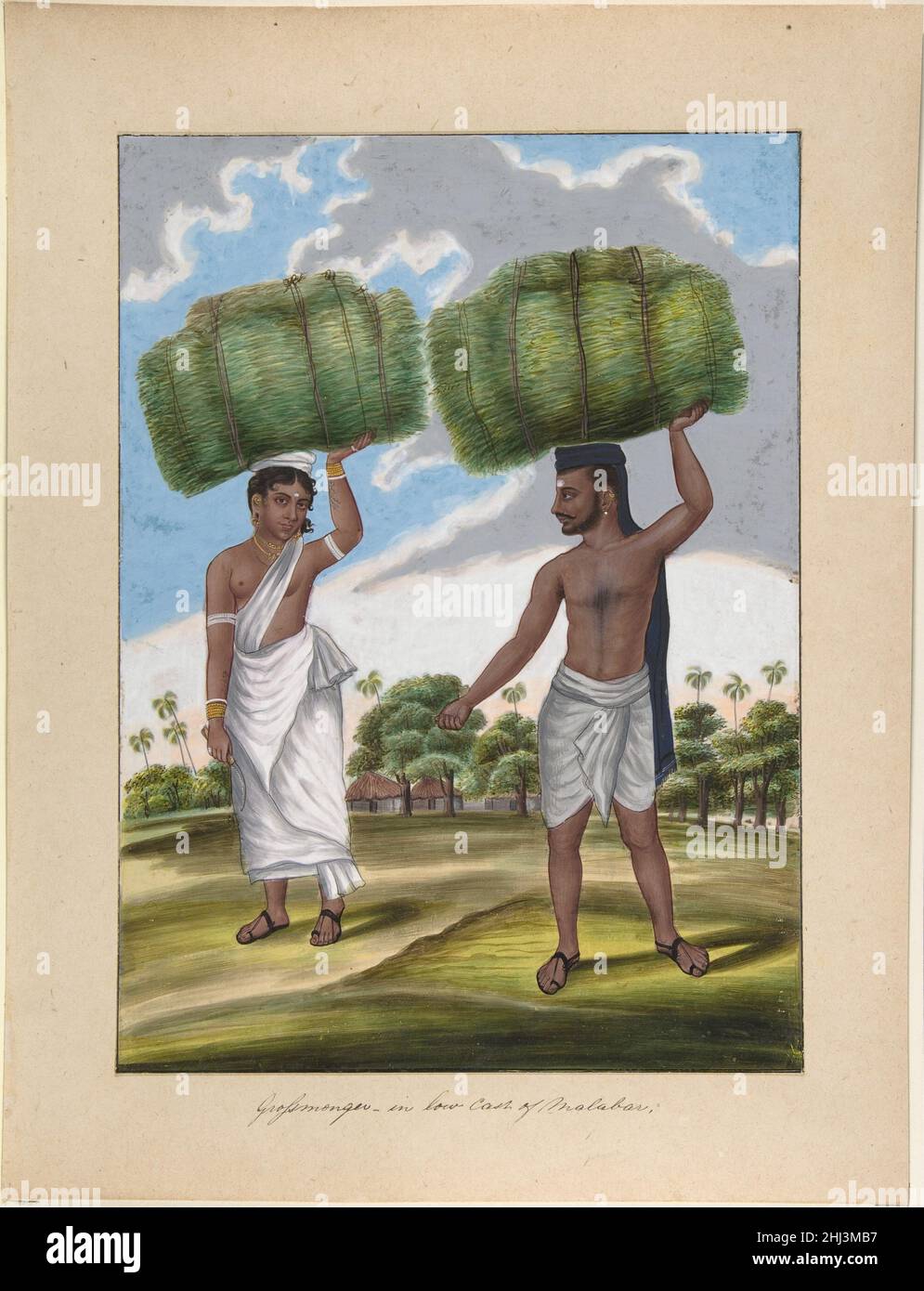 Grossmonger, in Low Cast of Malabar, from Indian Trades and Castes ca ...
