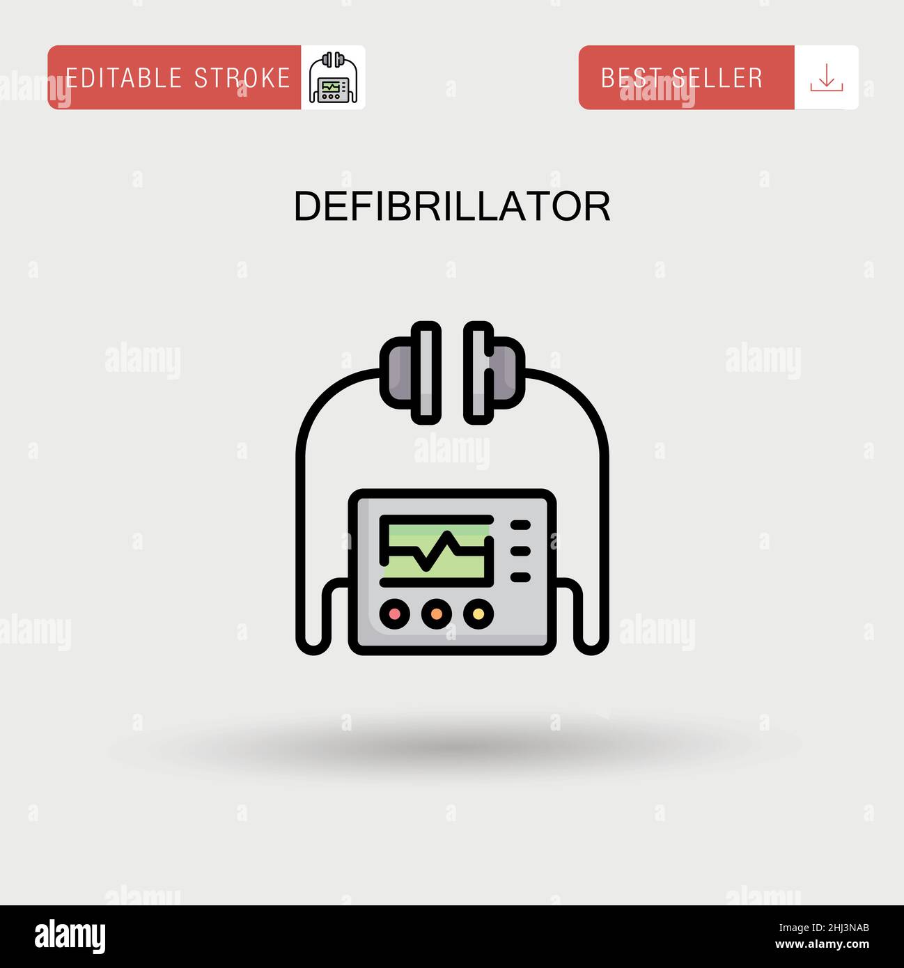 Defibrillator Simple vector icon Stock Vector Image & Art - Alamy