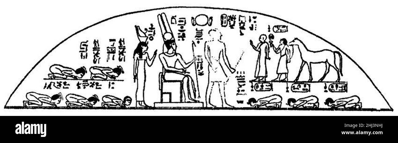 Stele Piye lunette Budge Stock Photo - Alamy