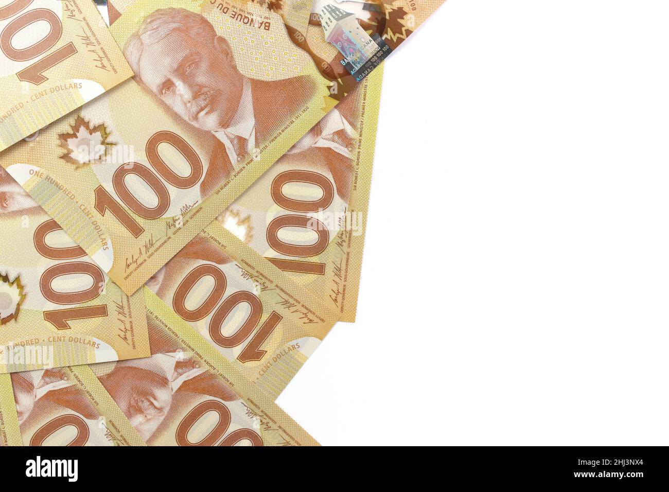 Stack canadian 100 dollar bills hi-res stock photography and images - Alamy