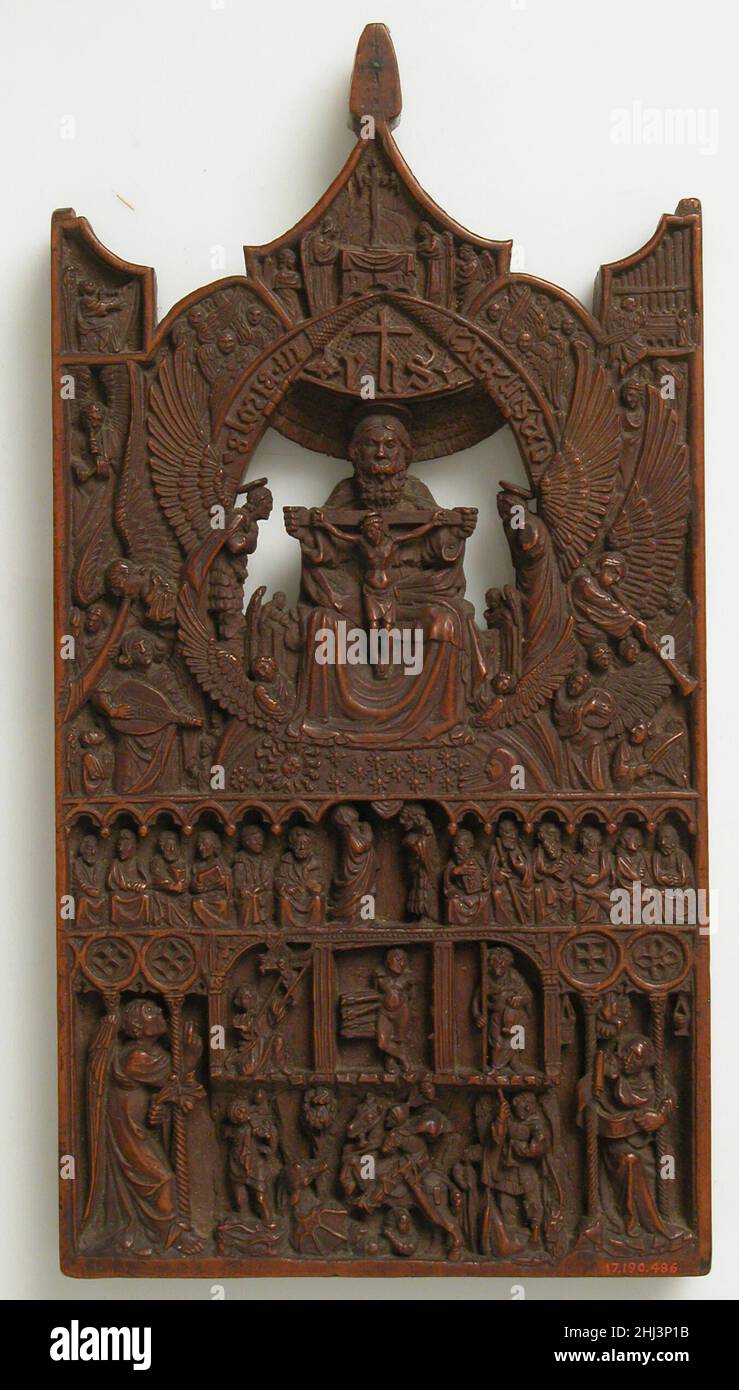 Plaque with the Adoration of Trinity 15th century Spanish. Plaque with ...