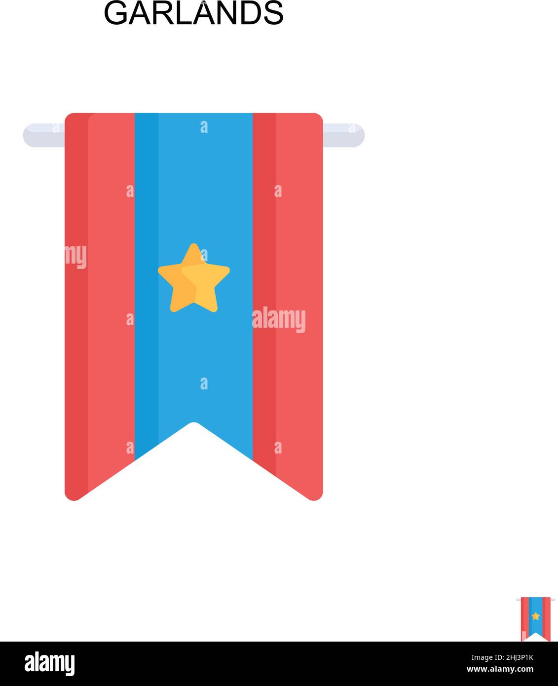 Garlands Simple vector icon. Illustration symbol design template for ...