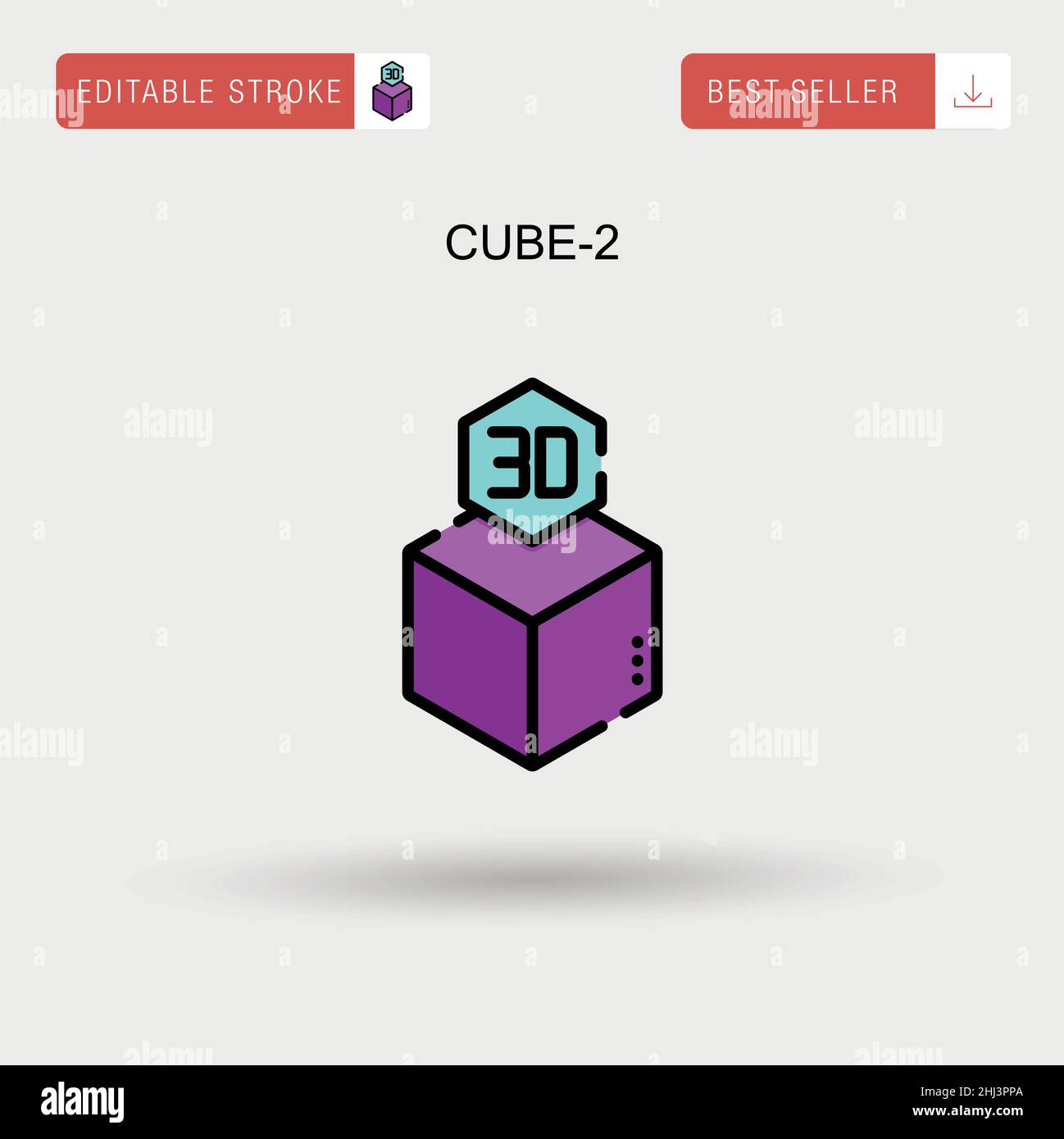 Cube-2 Simple vector icon Stock Vector Image & Art - Alamy