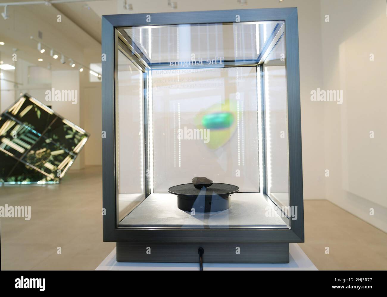 The Enigma Black Diamond, at 555.55 carats that is believed to have ...