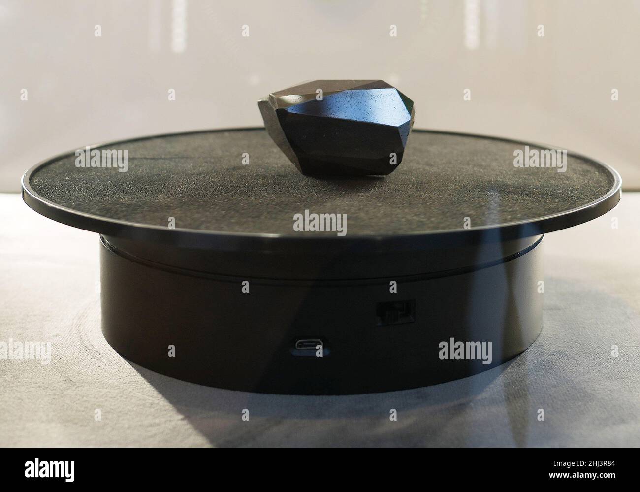 The Enigma Black Diamond, at 555.55 carats that is believed to have ...