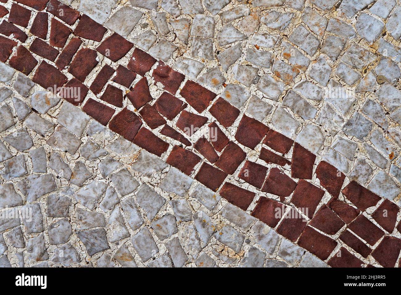 Red and white mosaic, sidewalk in Rio Stock Photo - Alamy