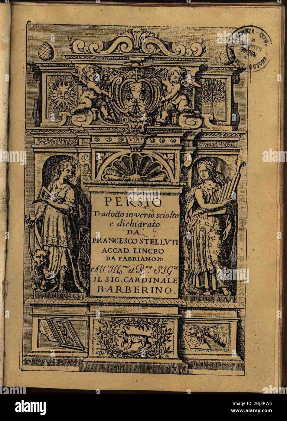 Stelluti Persio title Stock Photo - Alamy