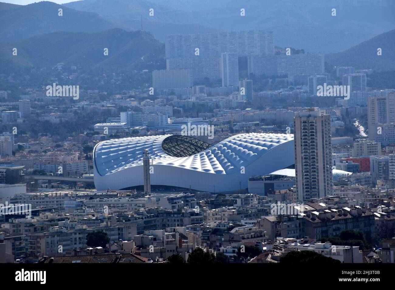 The Velodrome Stadium of Marseille Stock Photo - Alamy
