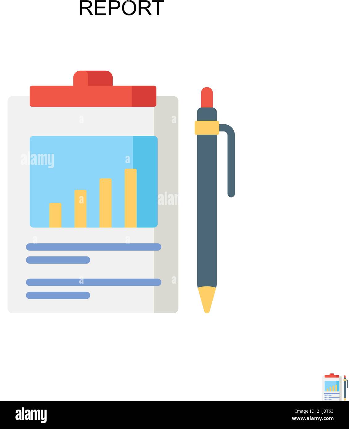 Report Simple vector icon. Illustration symbol design template for web ...