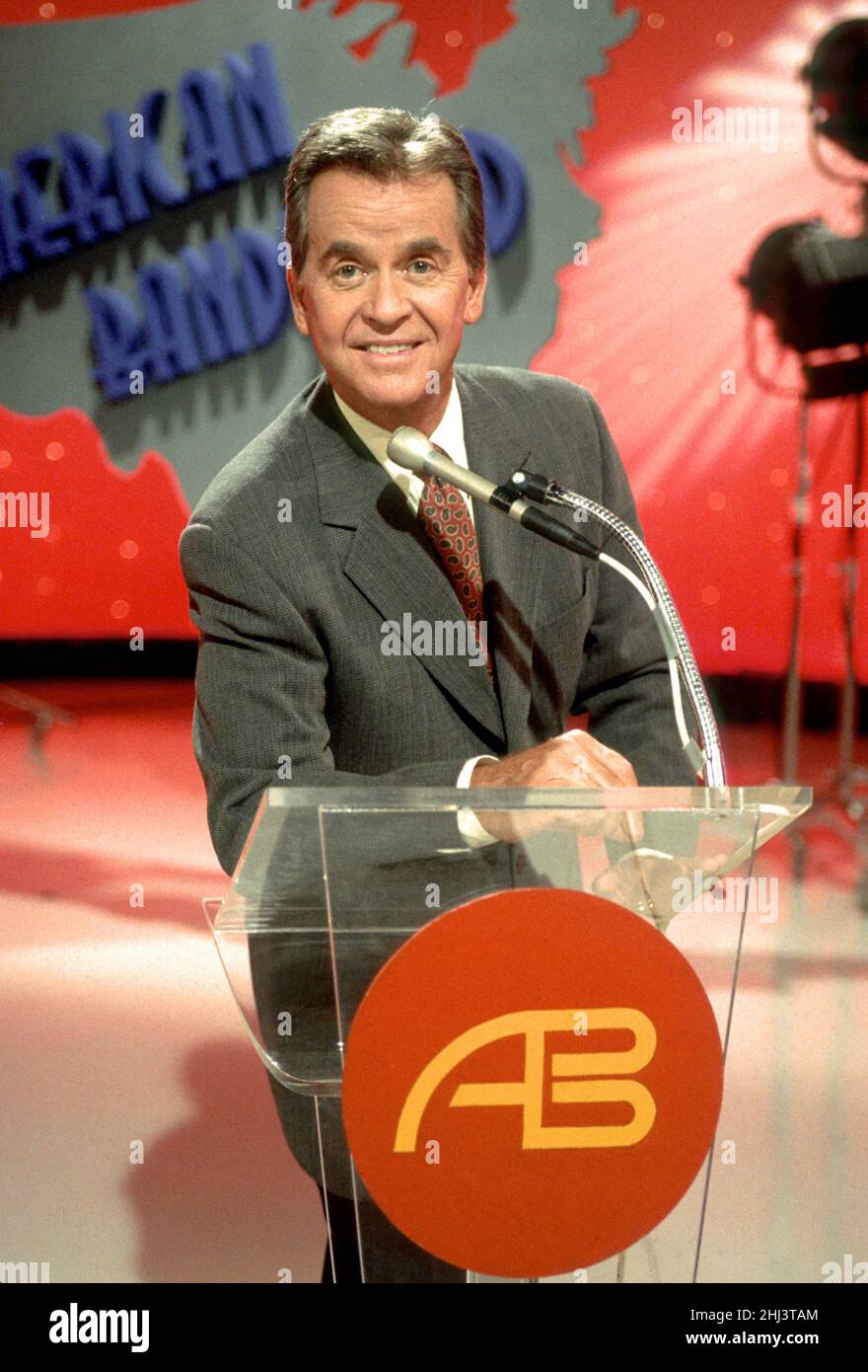 Dick Clark host of American Bandstand photographed in 1986.Credit: Ron ...