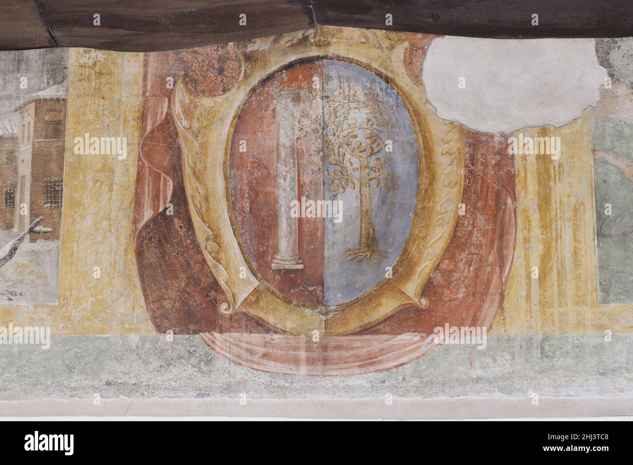 Stemma Matrimoniale della Rovere e Colonna Stock Photo - Alamy