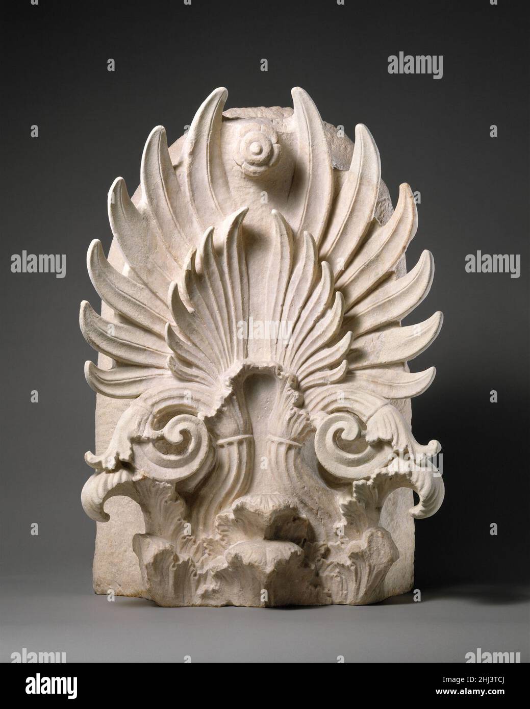Marble akroterion ca. 350–325 B.C. Greek, Attic Restored: ends of all ...
