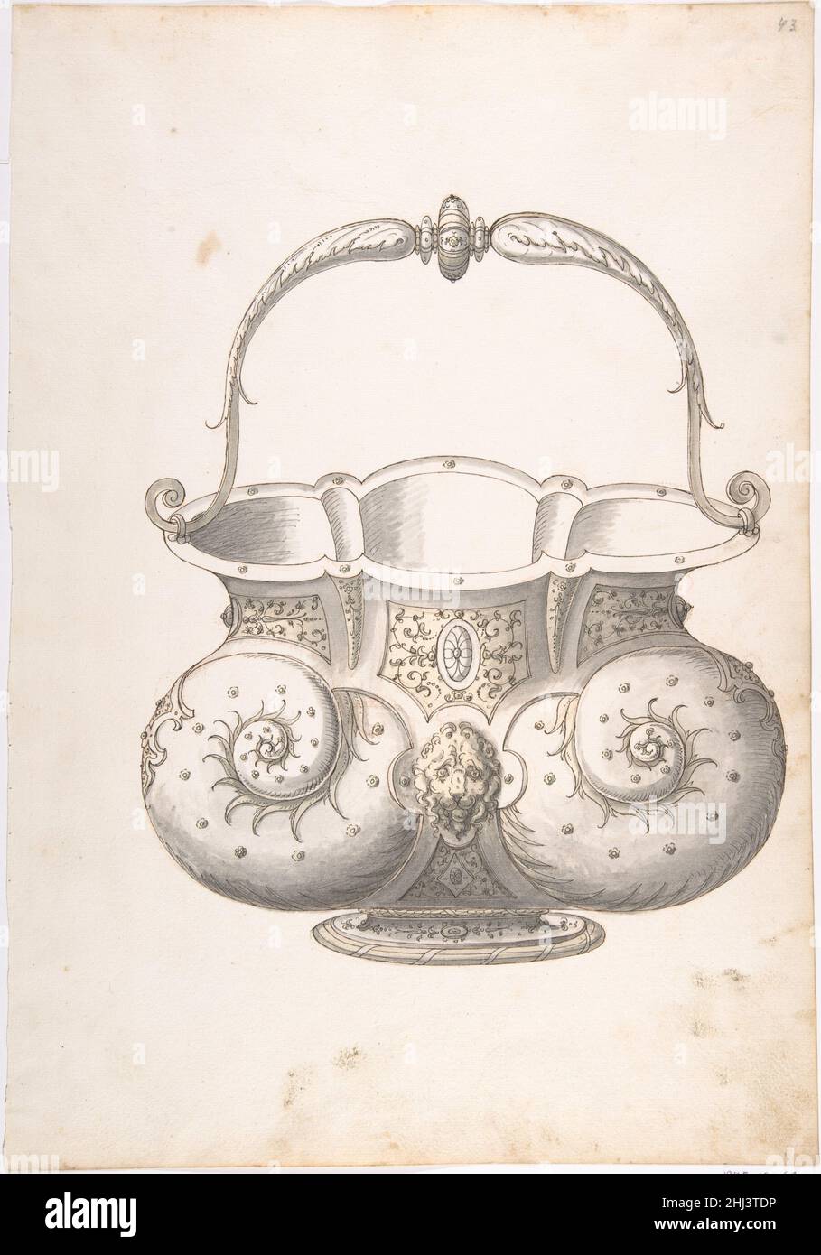 Design for a Bucket 16th century Erasmus Hornick Netherlandish. Design for a Bucket 335885 Stock ...