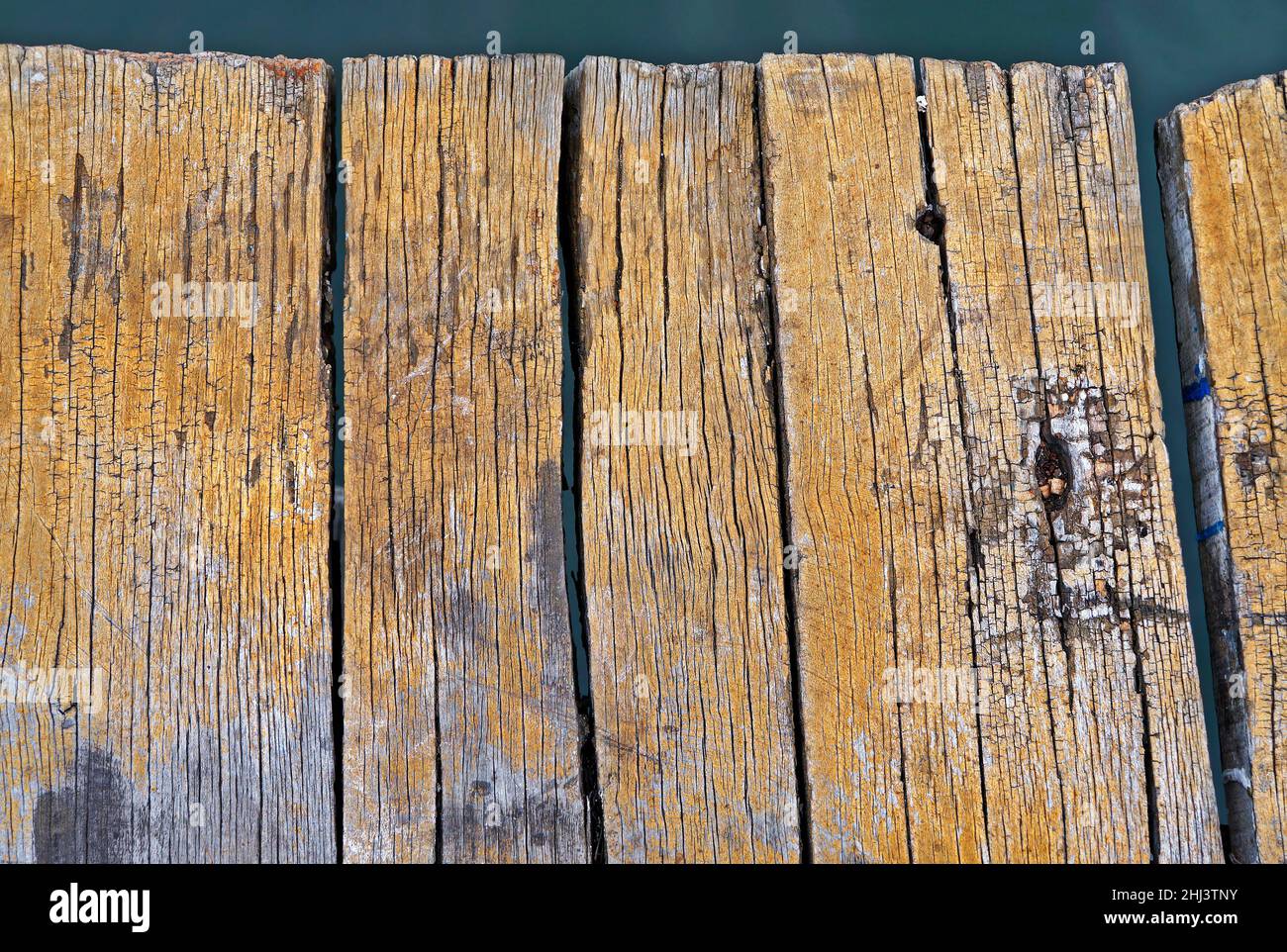 Old wooden pier detail, Rio Stock Photo - Alamy