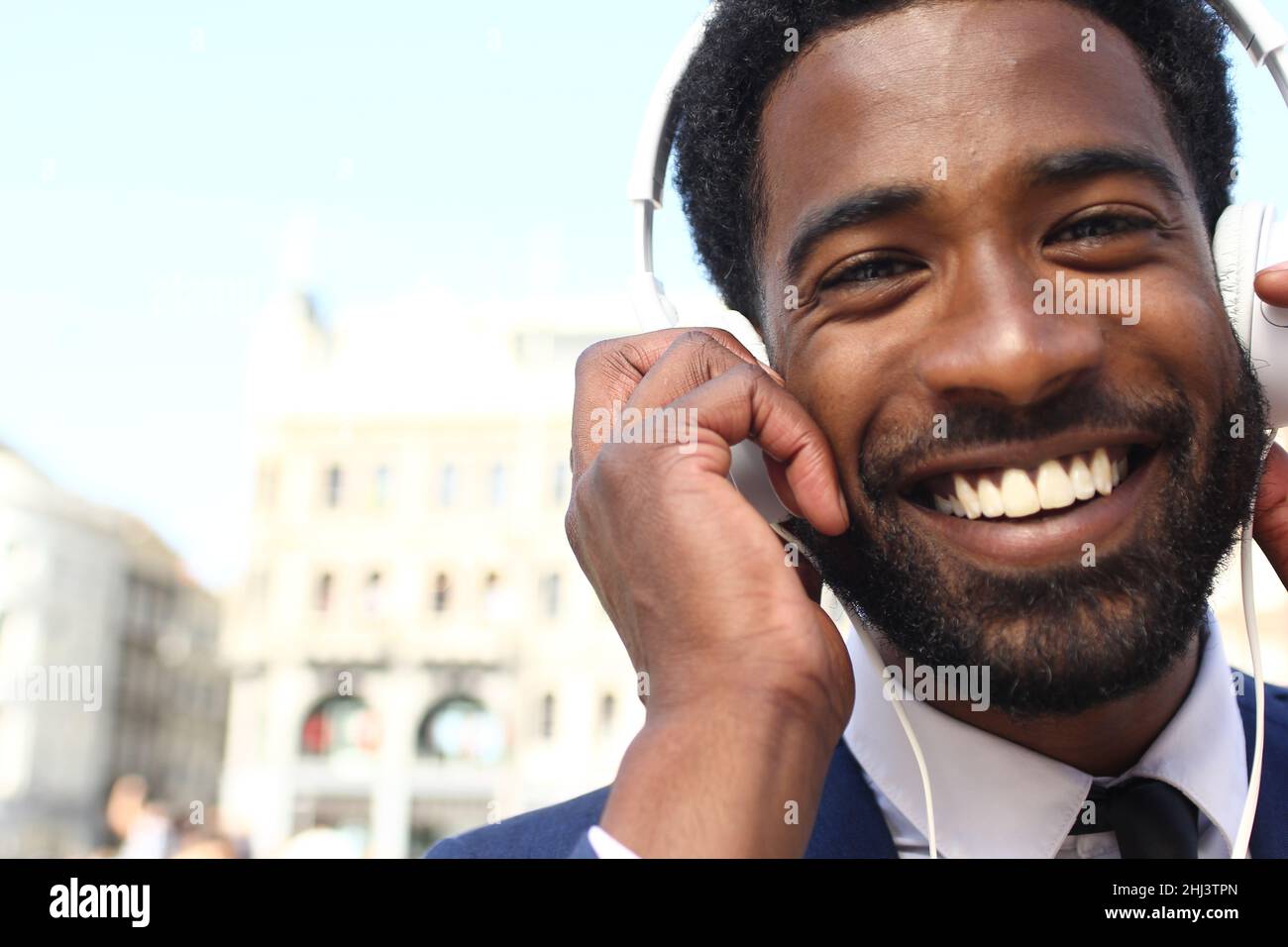 Portrait of a beautiful business man outside Stock Photo - Alamy