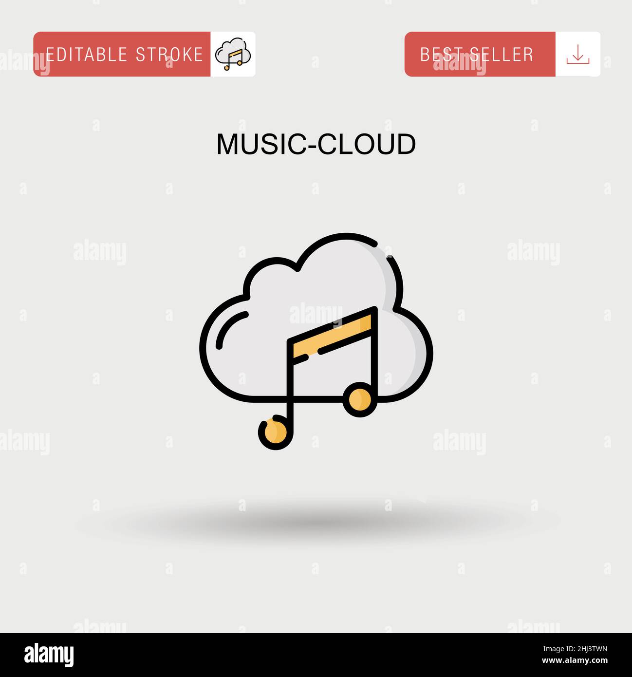 Music cloud storage icon Stock Vector Images - Alamy