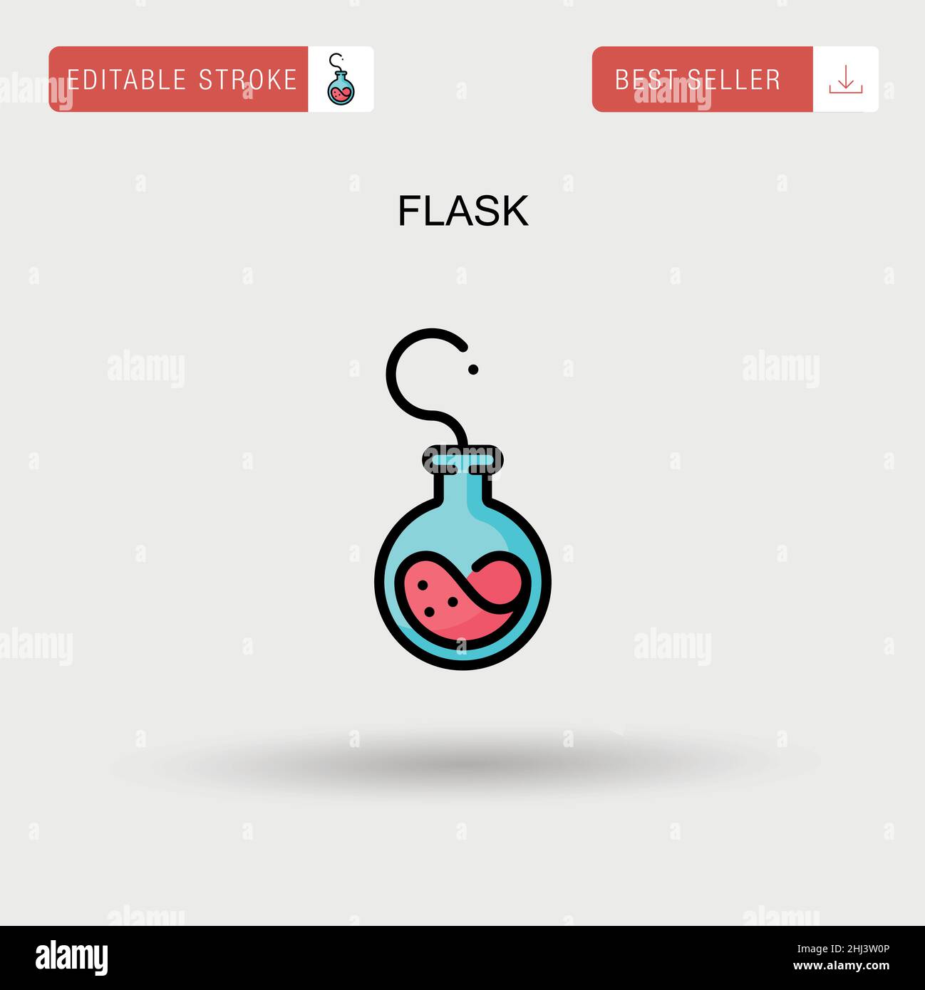 Flask for chemistry Stock Vector Images - Alamy