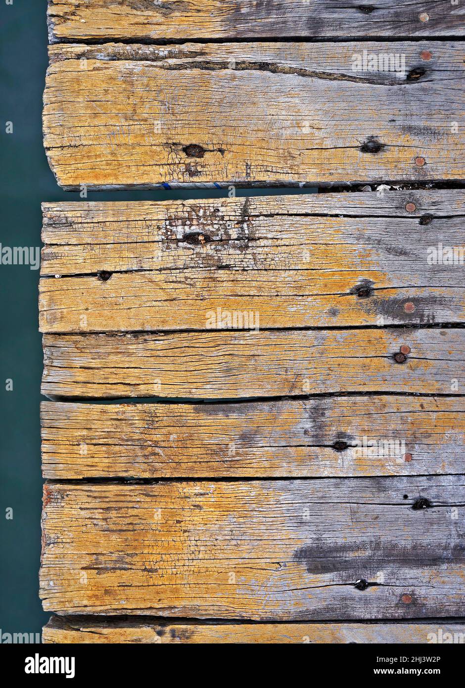 Old wooden pier detail, Rio Stock Photo - Alamy