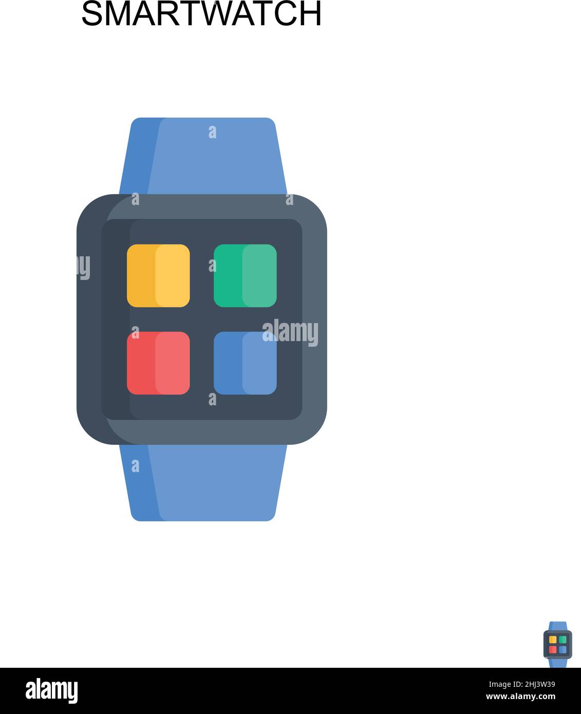 Smartwatch Simple vector icon. Illustration symbol design template for ...