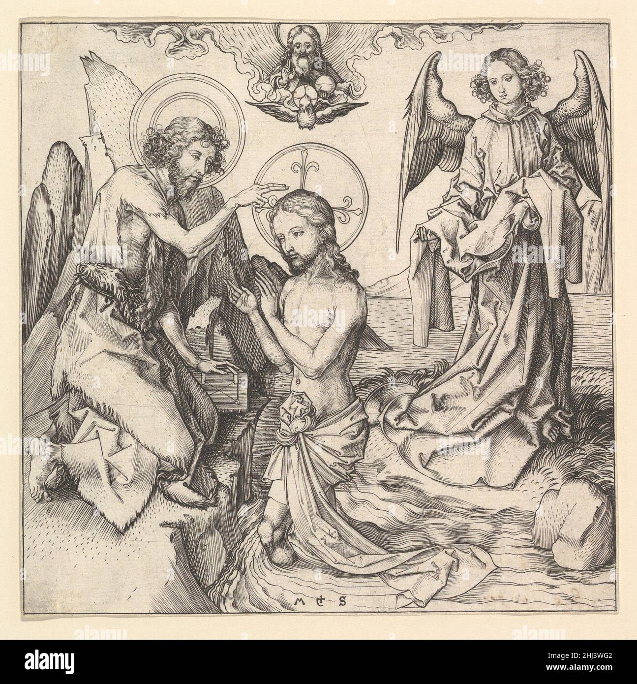 Baptism of Christ ca. 1470–74 Martin Schongauer German. Baptism of ...