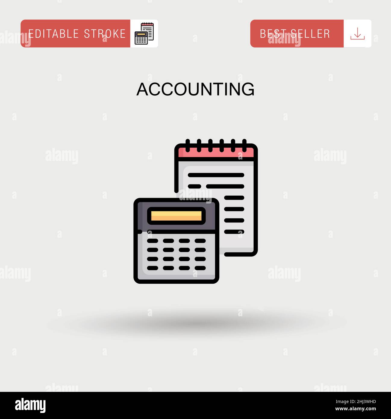 Accountant calculating tax accounting Stock Vector Images - Alamy