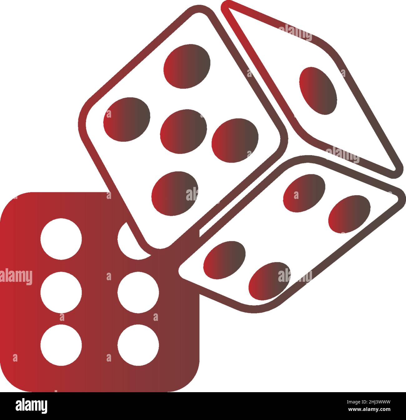 Dice icon logo design template illustration vector Stock Vector Image ...