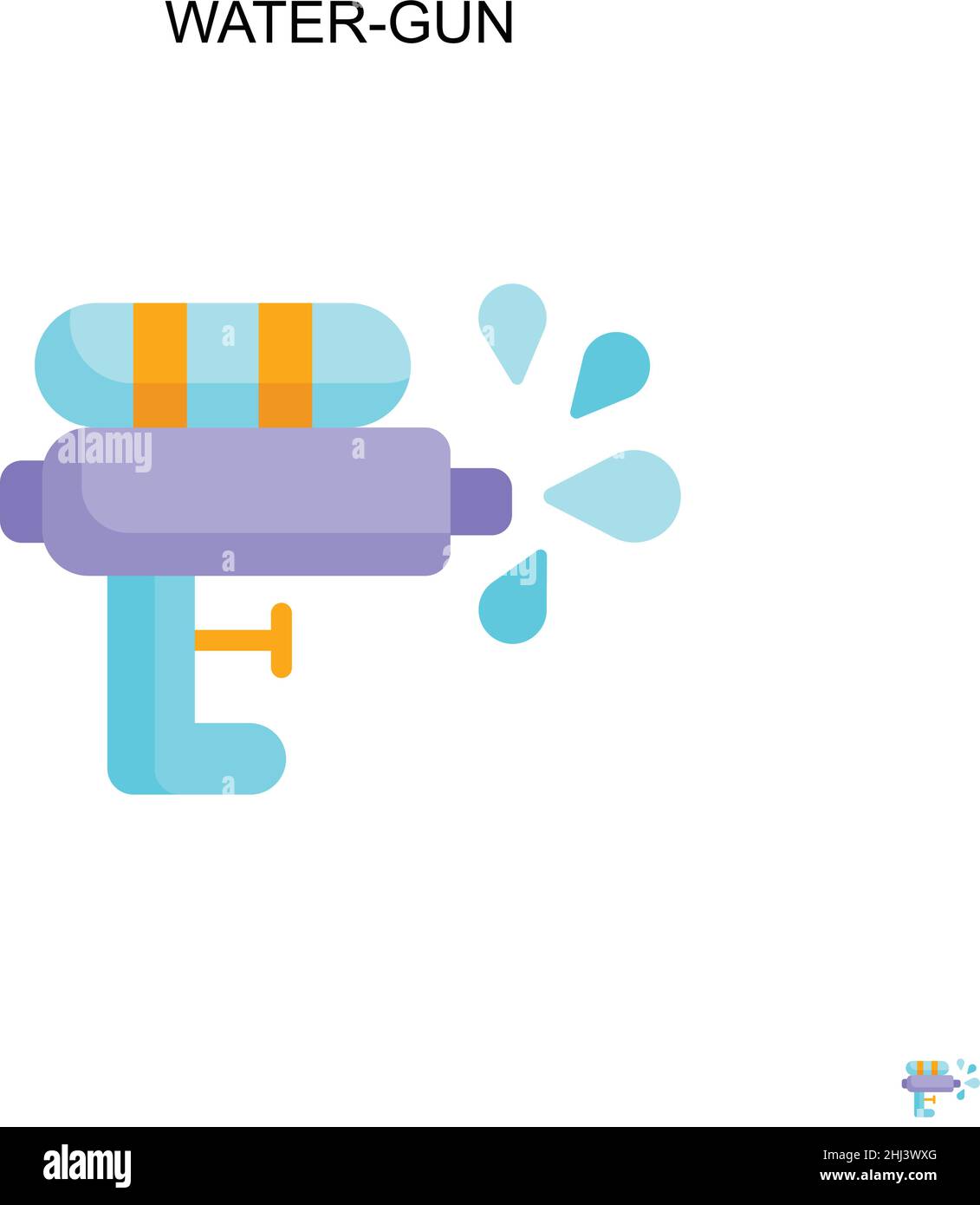 Water-gun Simple vector icon. Illustration symbol design template for ...