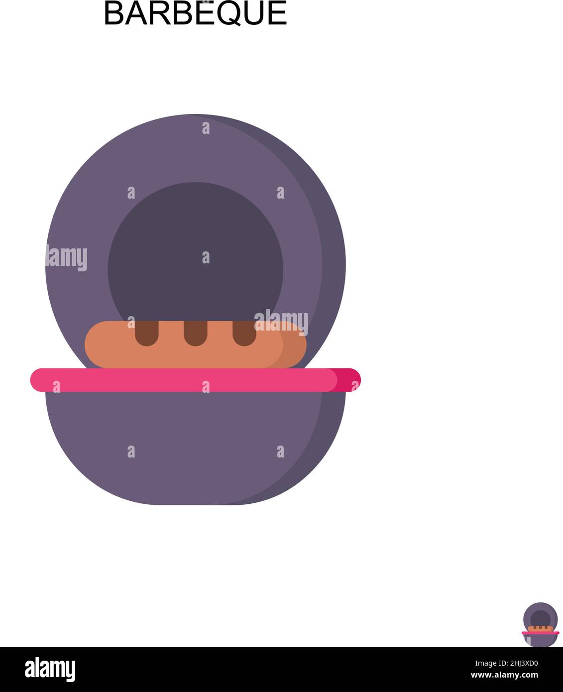 Barbeque Simple vector icon. Illustration symbol design template for ...