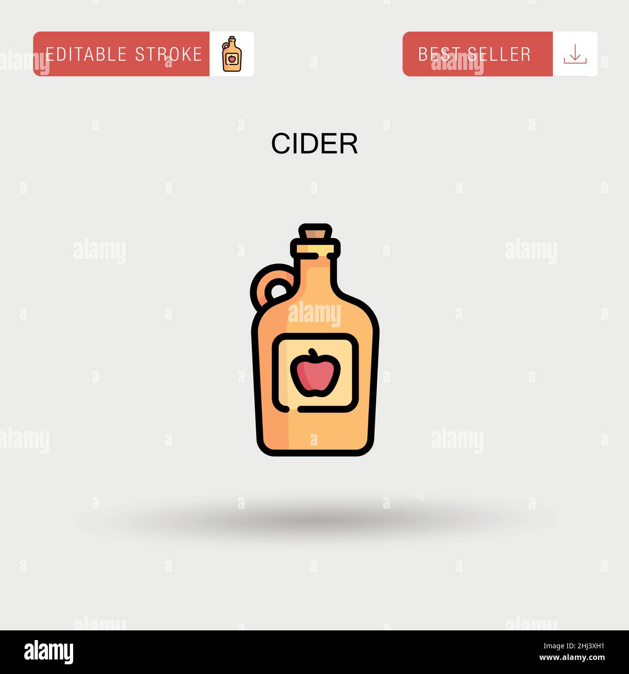 Apple vinegar cider bottle Stock Vector Images - Alamy