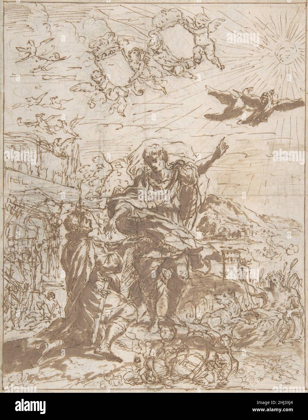 Romulus Receiving the Augury 17th century Anonymous, Italian, Roman ...