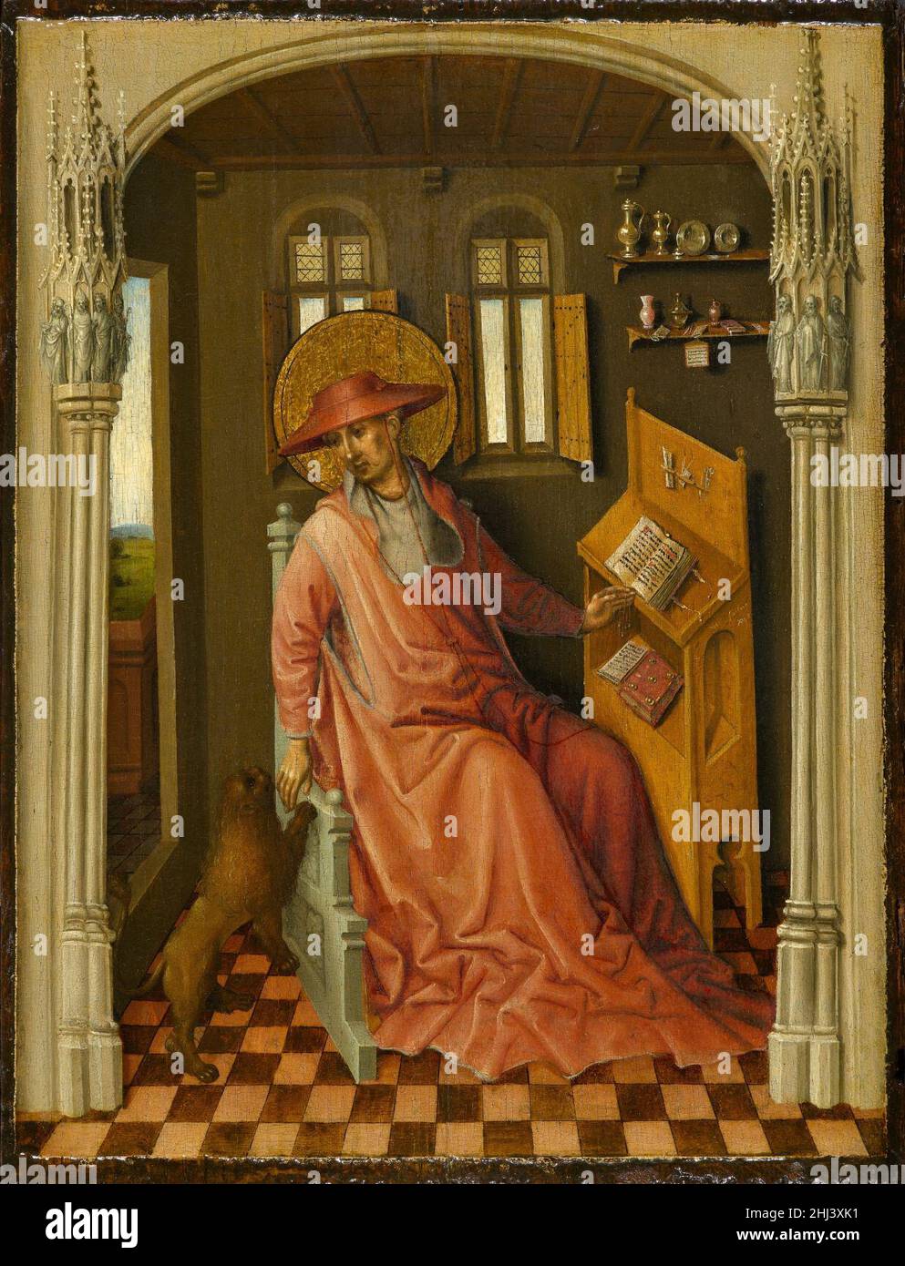Stephan Lochner Saint-jerome-in-his-study Stock Photo - Alamy