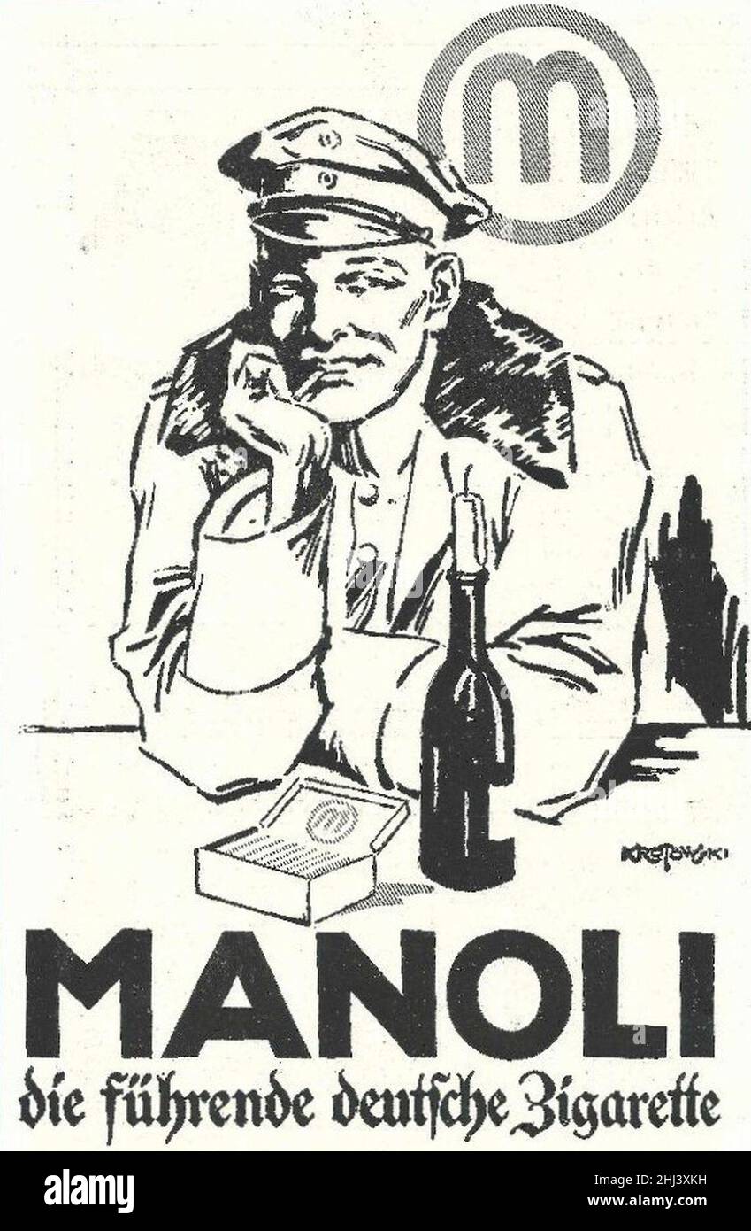 Stephan Krotowski - MANOLI, die führende deutsche Zigarette Stock Photo ...