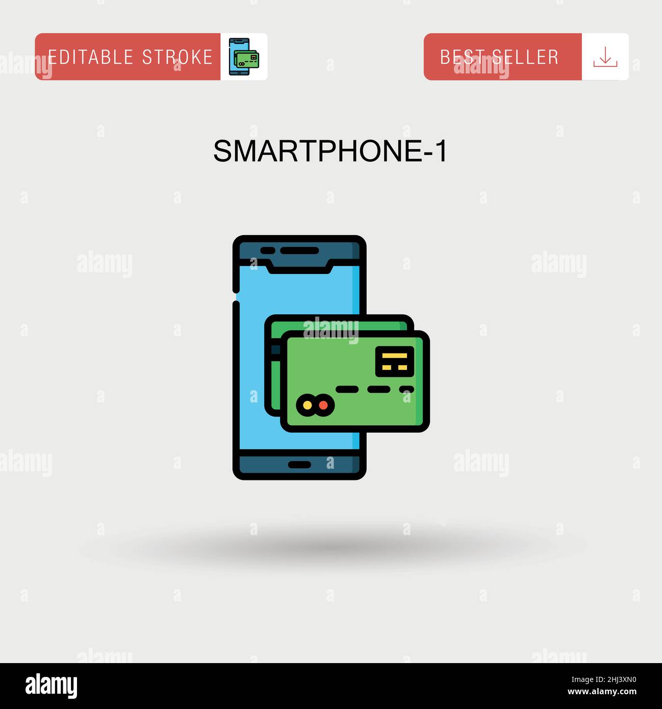 Line art illustration smartphone app Stock Vector Images - Alamy