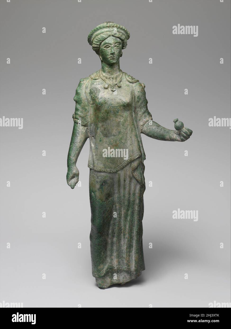 Bronze statuette of a female votary 4th–3rd century B.C. Etruscan An ...