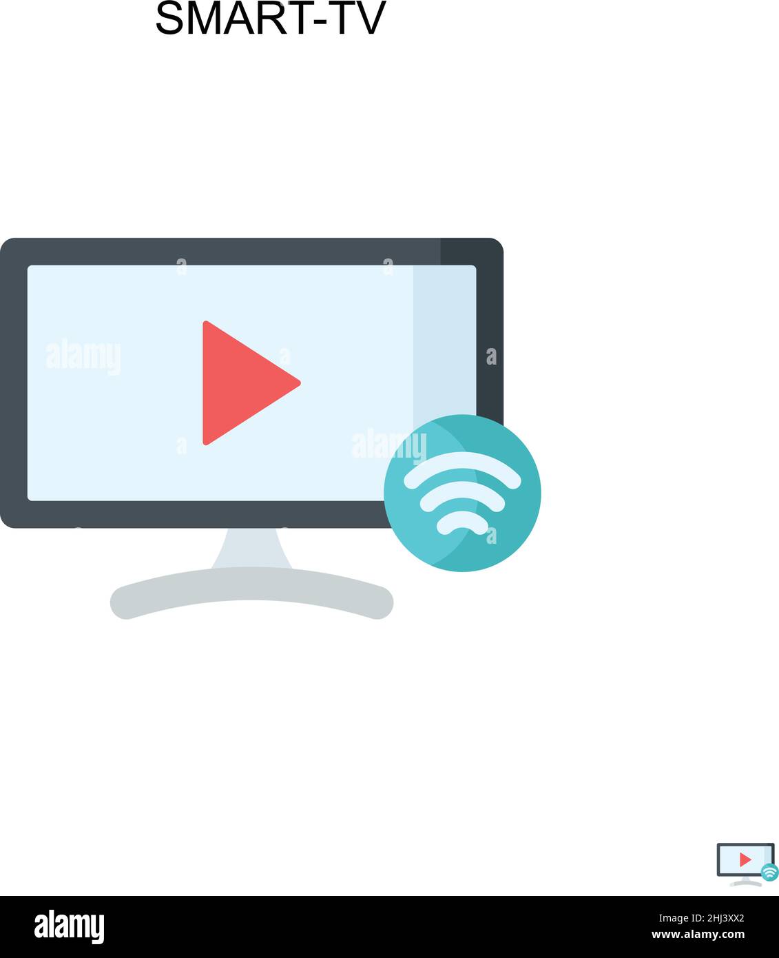 Smart-tv Simple vector icon. Illustration symbol design template for ...