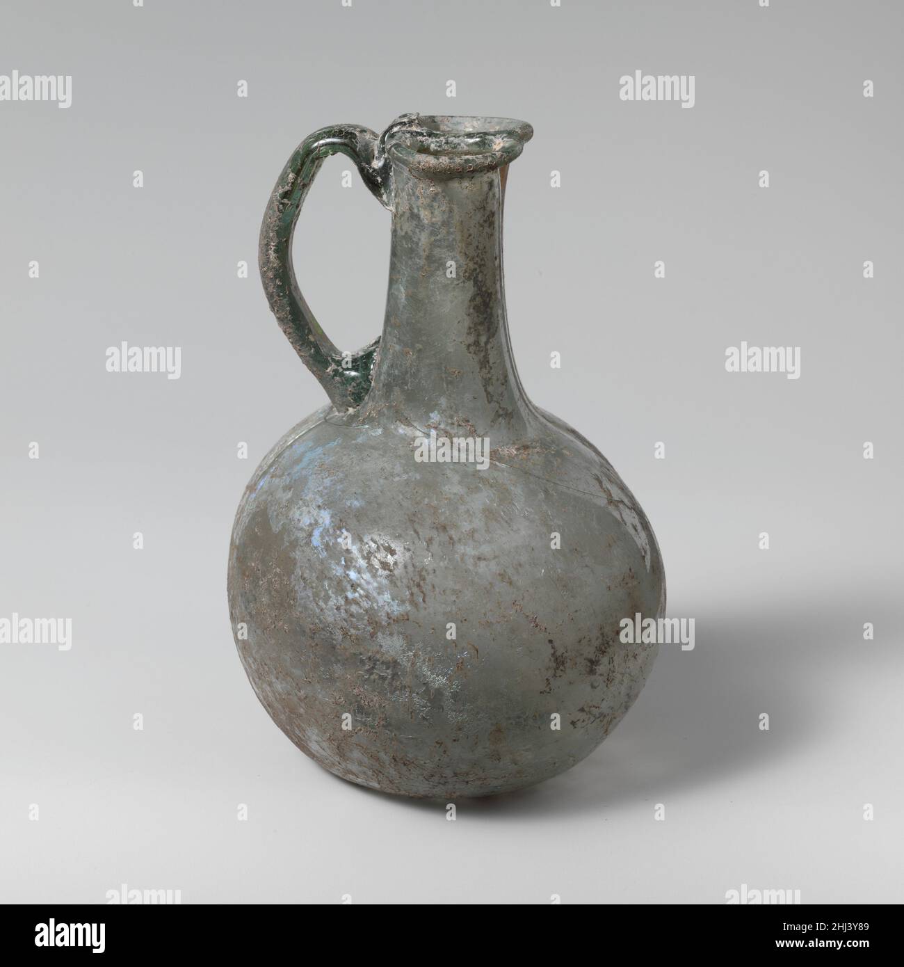 Glass double-bodied bottle with handle 2nd–4th century A.D. Roman ...