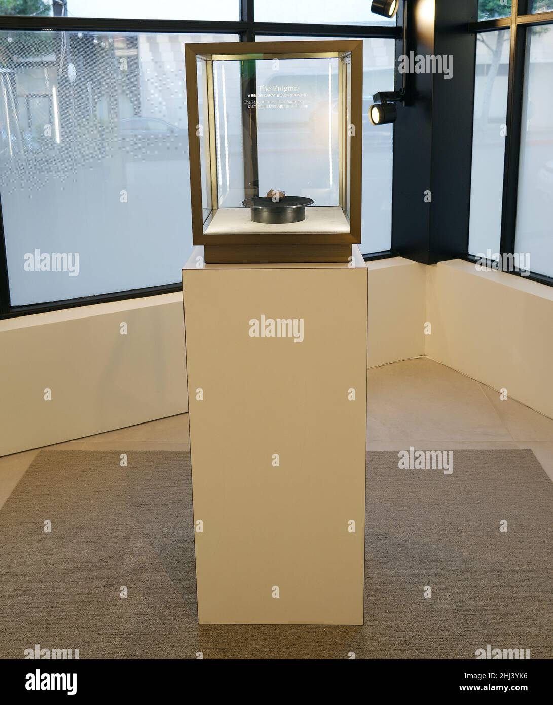 The Enigma Black Diamond, at 555.55 carats that is believed to have ...