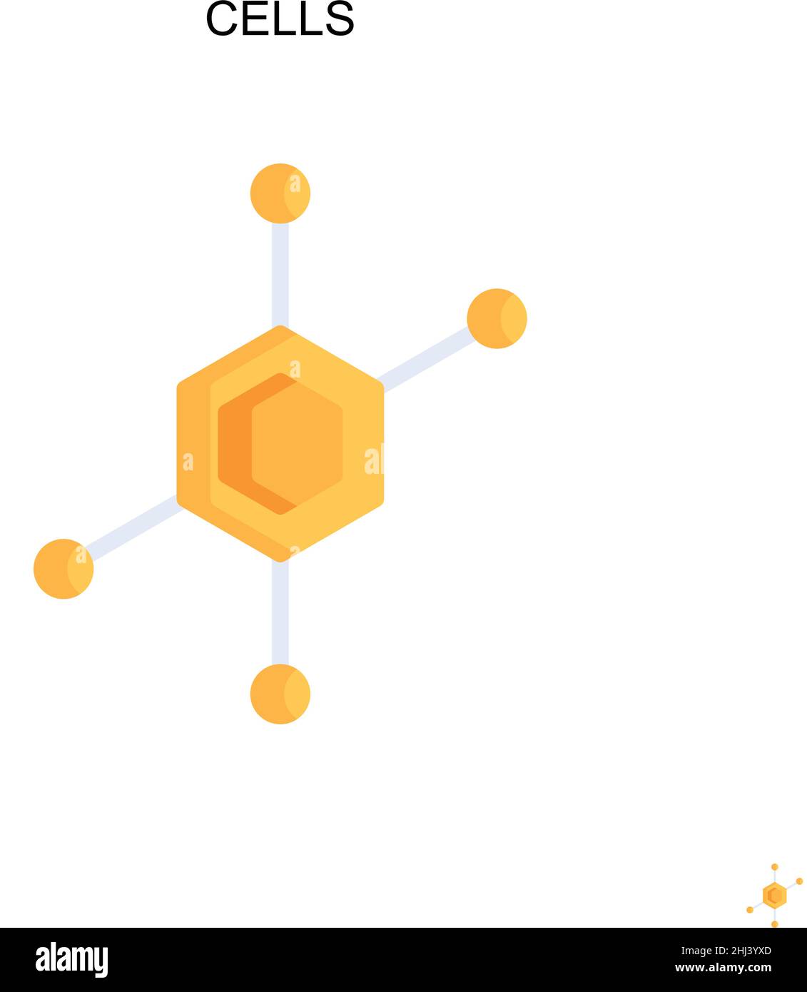 Cells Simple vector icon. Illustration symbol design template for web ...