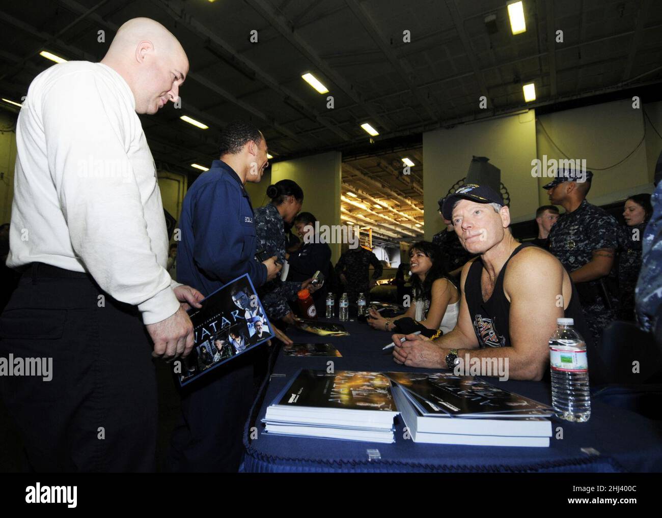 Stephen Lang & Michelle Rodriguez on USS Dwight D. Eisenhower (CVN-69 ...