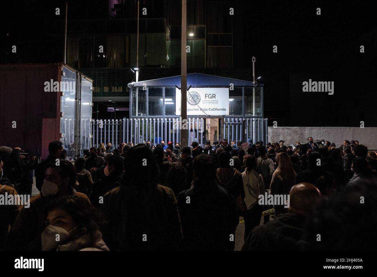 Tijuana, Baja California, Mexico. 26th Jan, 2022. Hundreds of members ...