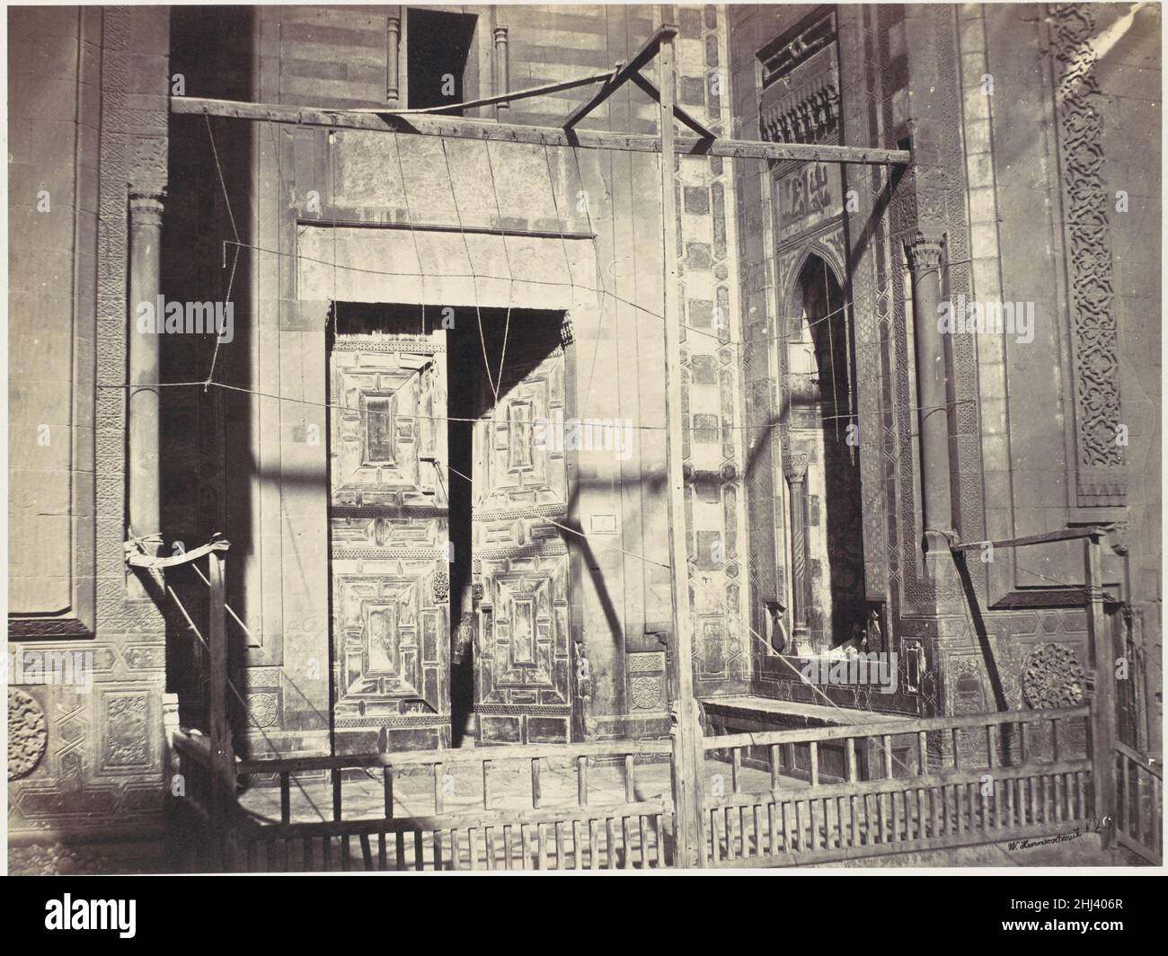Porte de la Mosque, Sultan Hassan. Partie Inférieure ca. 1860 Wilhelm ...