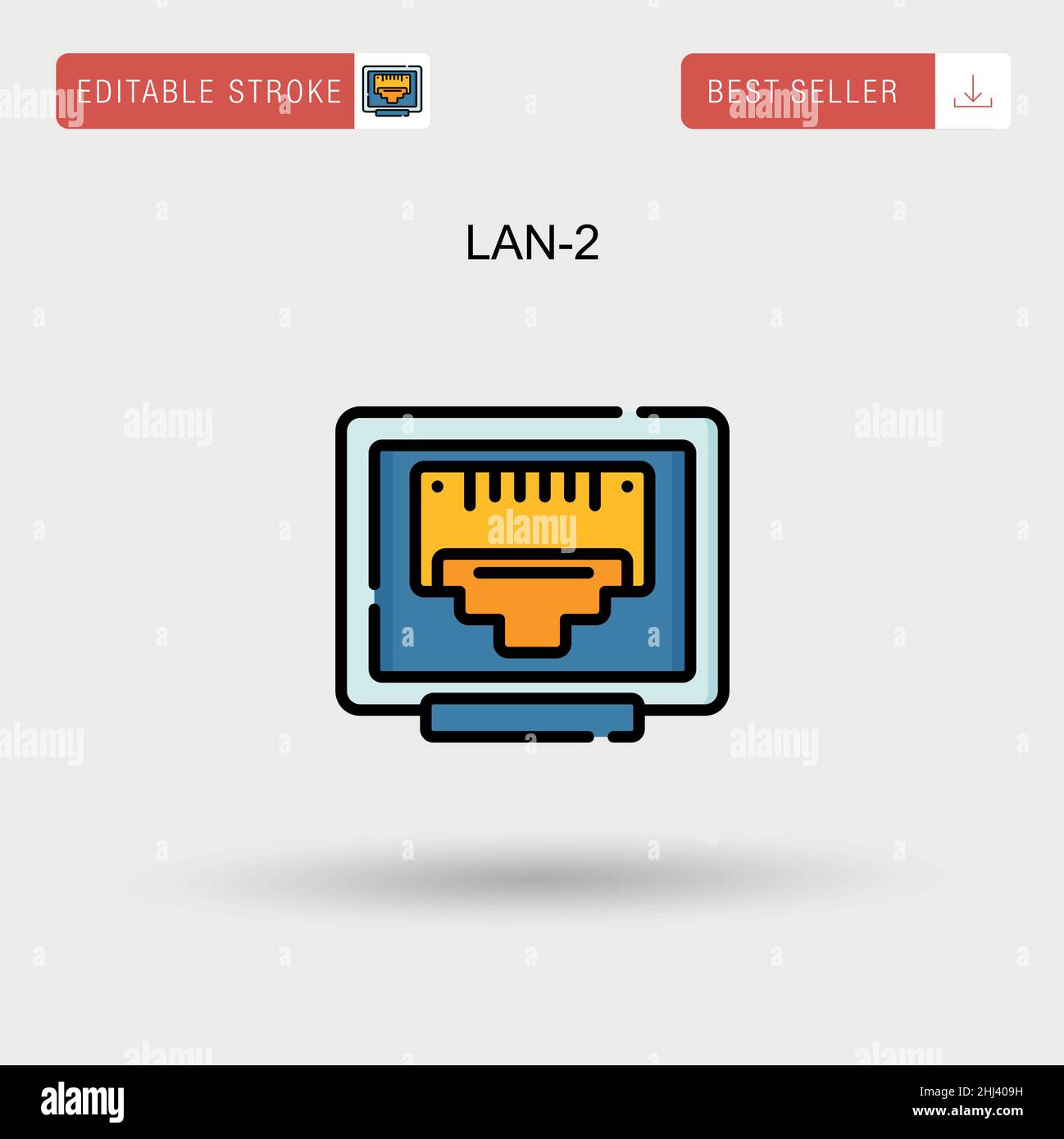Lan-2 Simple vector icon Stock Vector Image & Art - Alamy