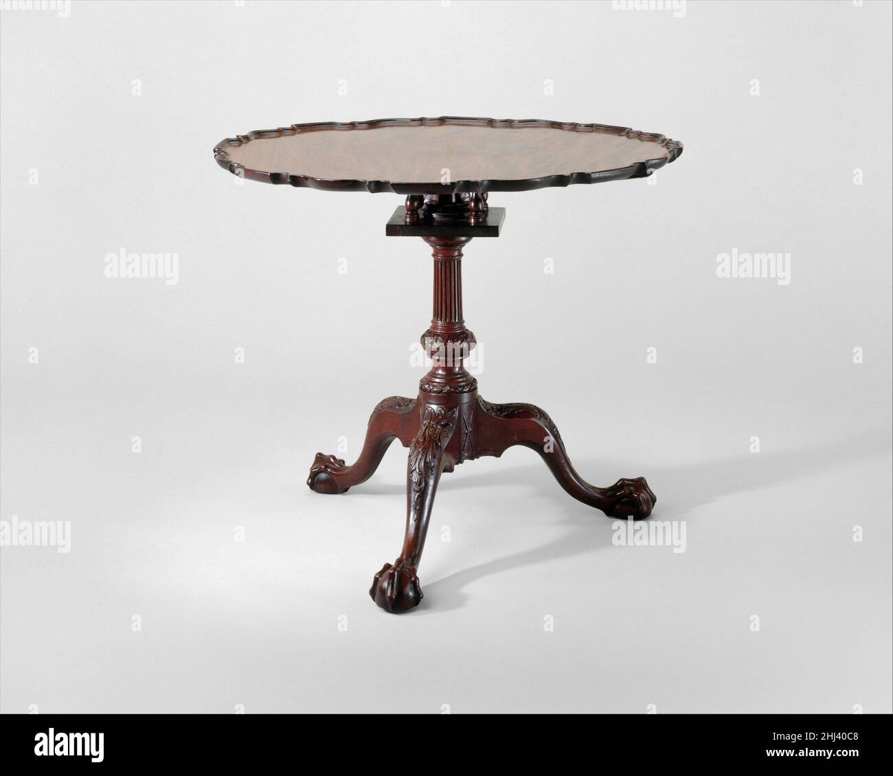 Round Tea Table ca. 1765 American The top of this table has been ...