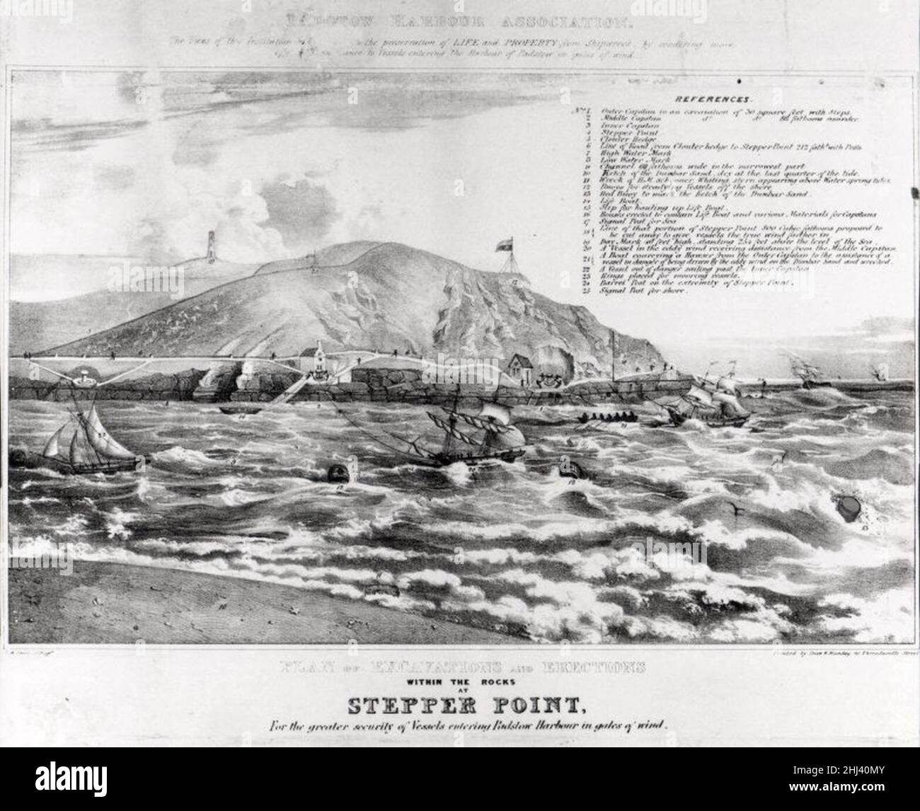 Stepper Point Lithograph Stock Photo - Alamy