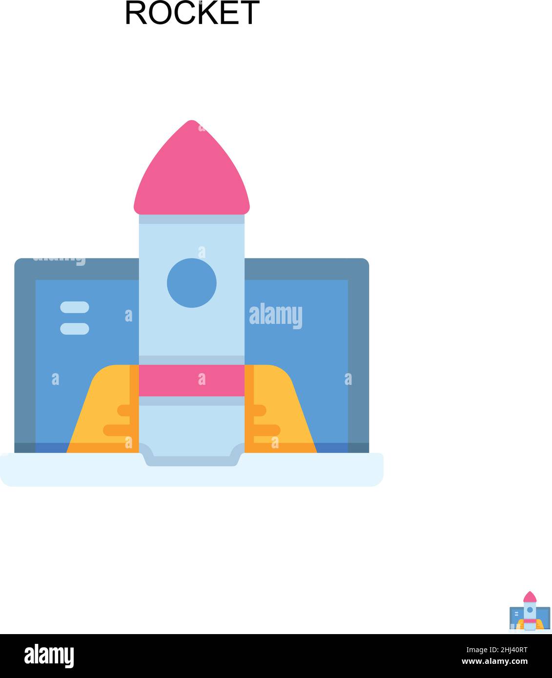 Rocket Simple vector icon. Illustration symbol design template for web ...