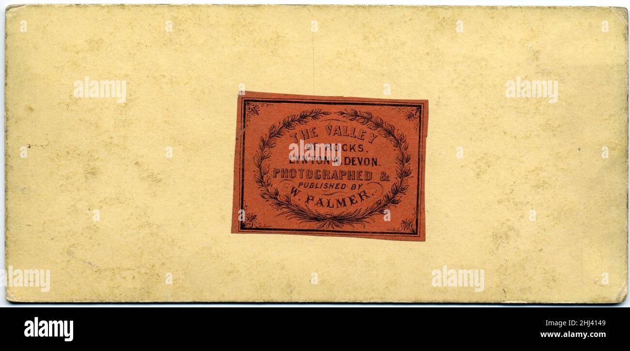 Stereo card label Lynton Devon 002 Stock Photo - Alamy