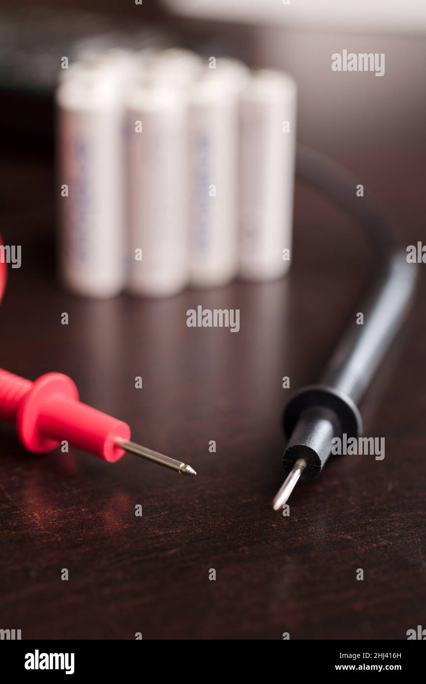 Alkaline battery voltmeter hi-res stock photography and images - Alamy