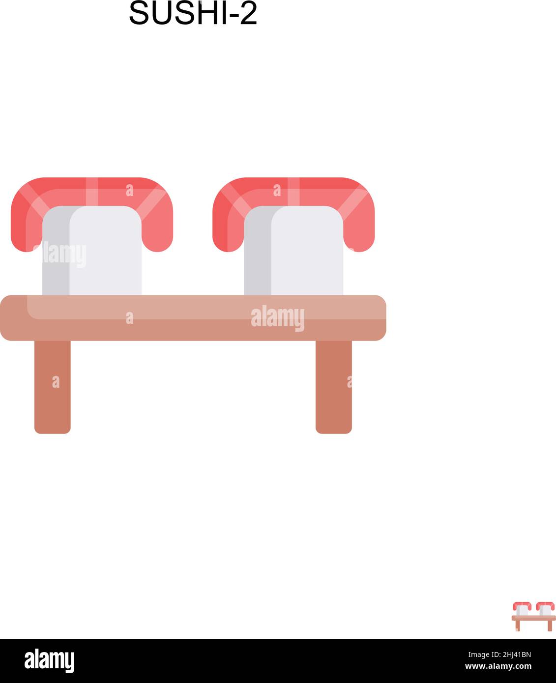 Sushi-2 Simple vector icon. Illustration symbol design template for web ...