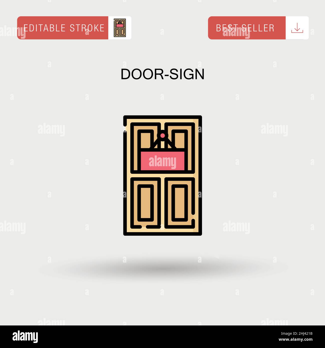 Door-sign Simple vector icon Stock Vector Image & Art - Alamy