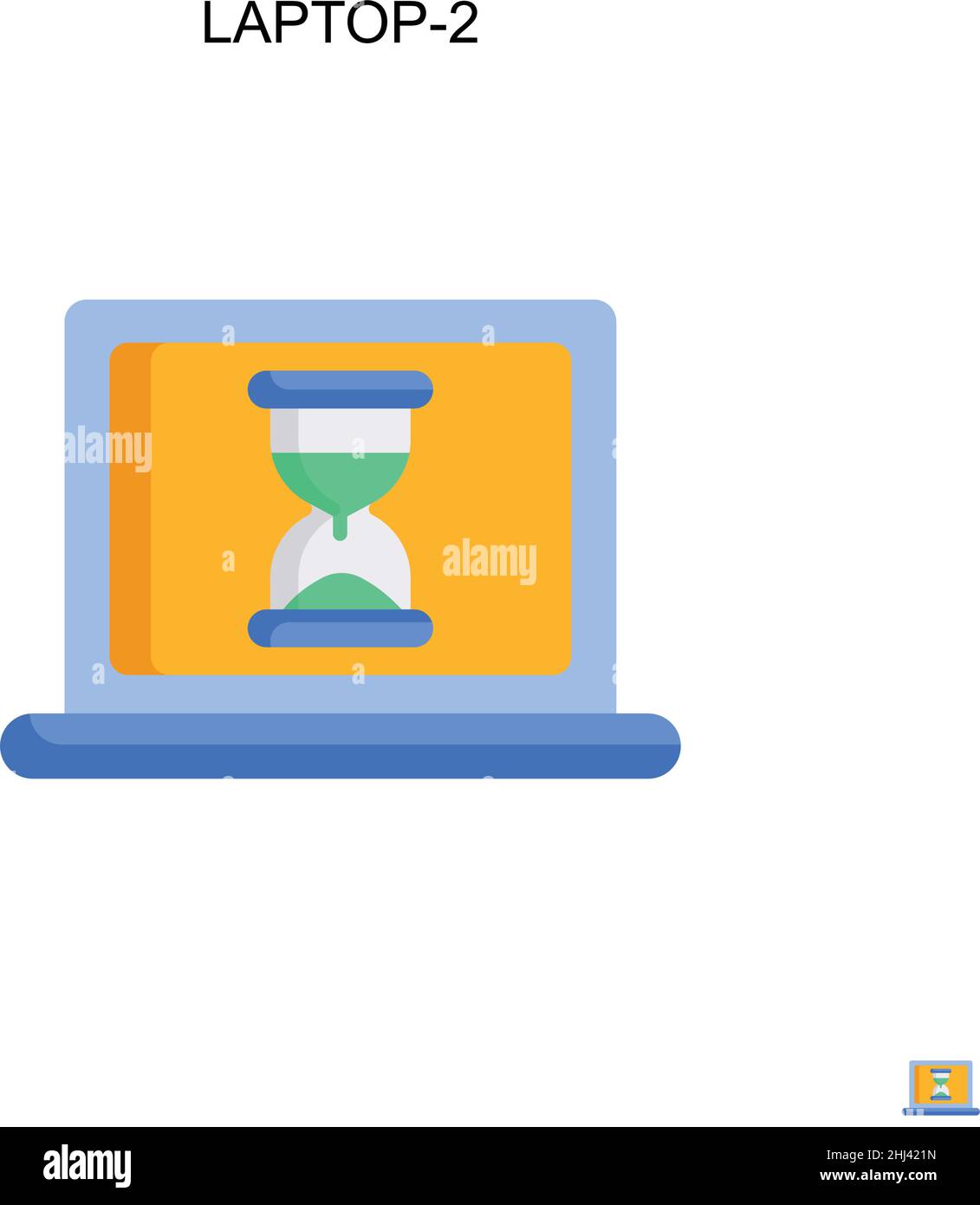 Laptop-2 Simple vector icon. Illustration symbol design template for ...